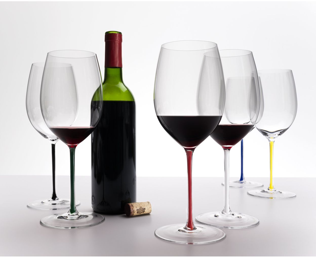Купить Бокал для красного вина Cabernet, 625 мл, прозрачный/синий ...